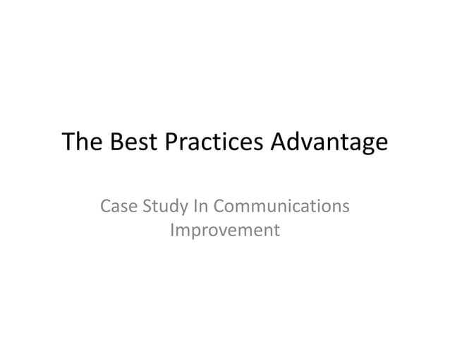 Communications Case Study | PPTX