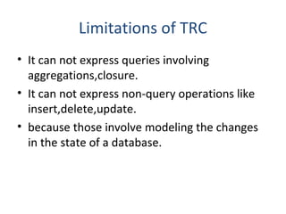 Trc final | PPT | Databases | Computer Software and Applications