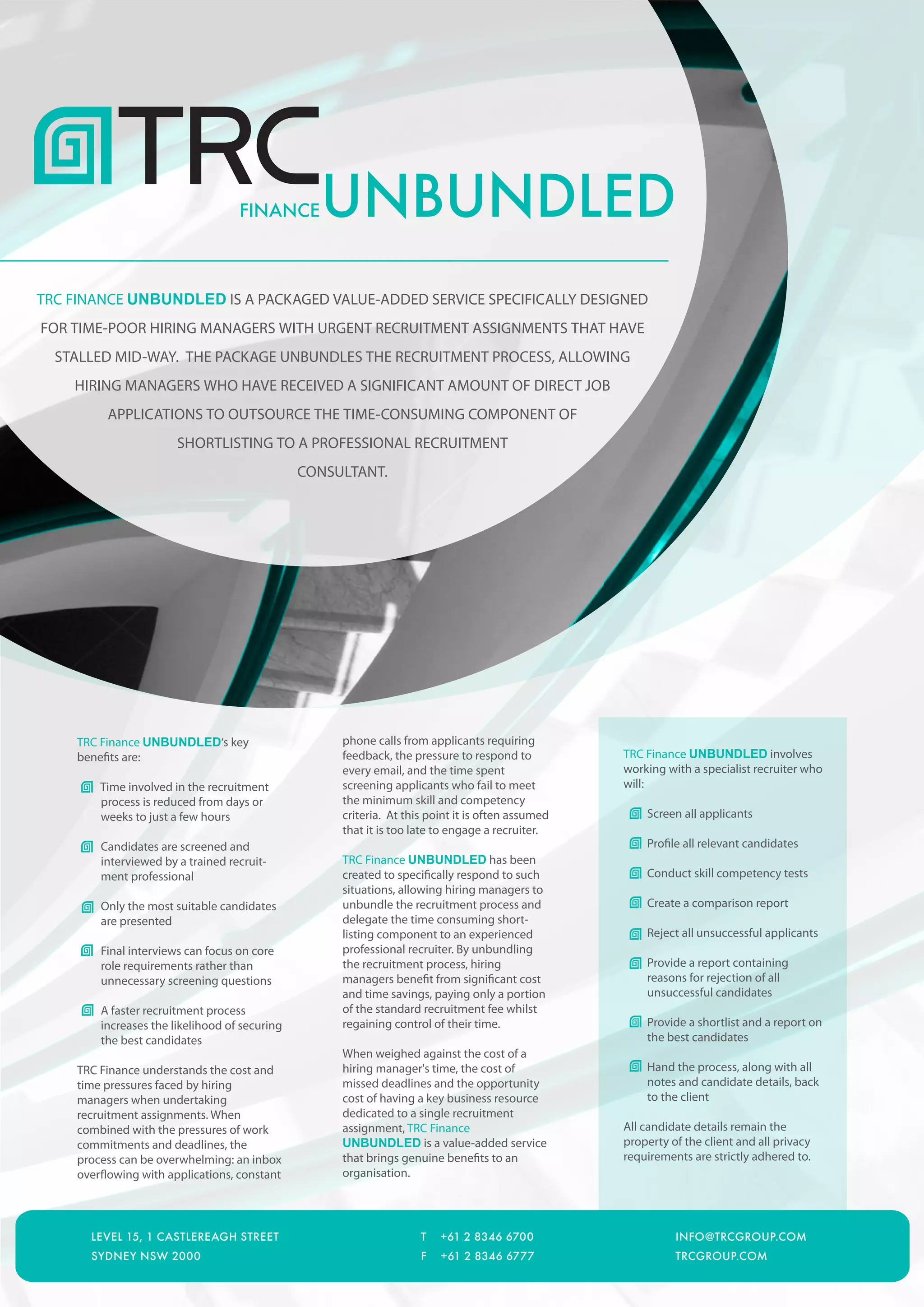 Trc Finance Unbundled | PDF