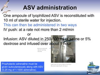 Snake bite ICU mangement in INDIA | PPT | First Aid | Injuries