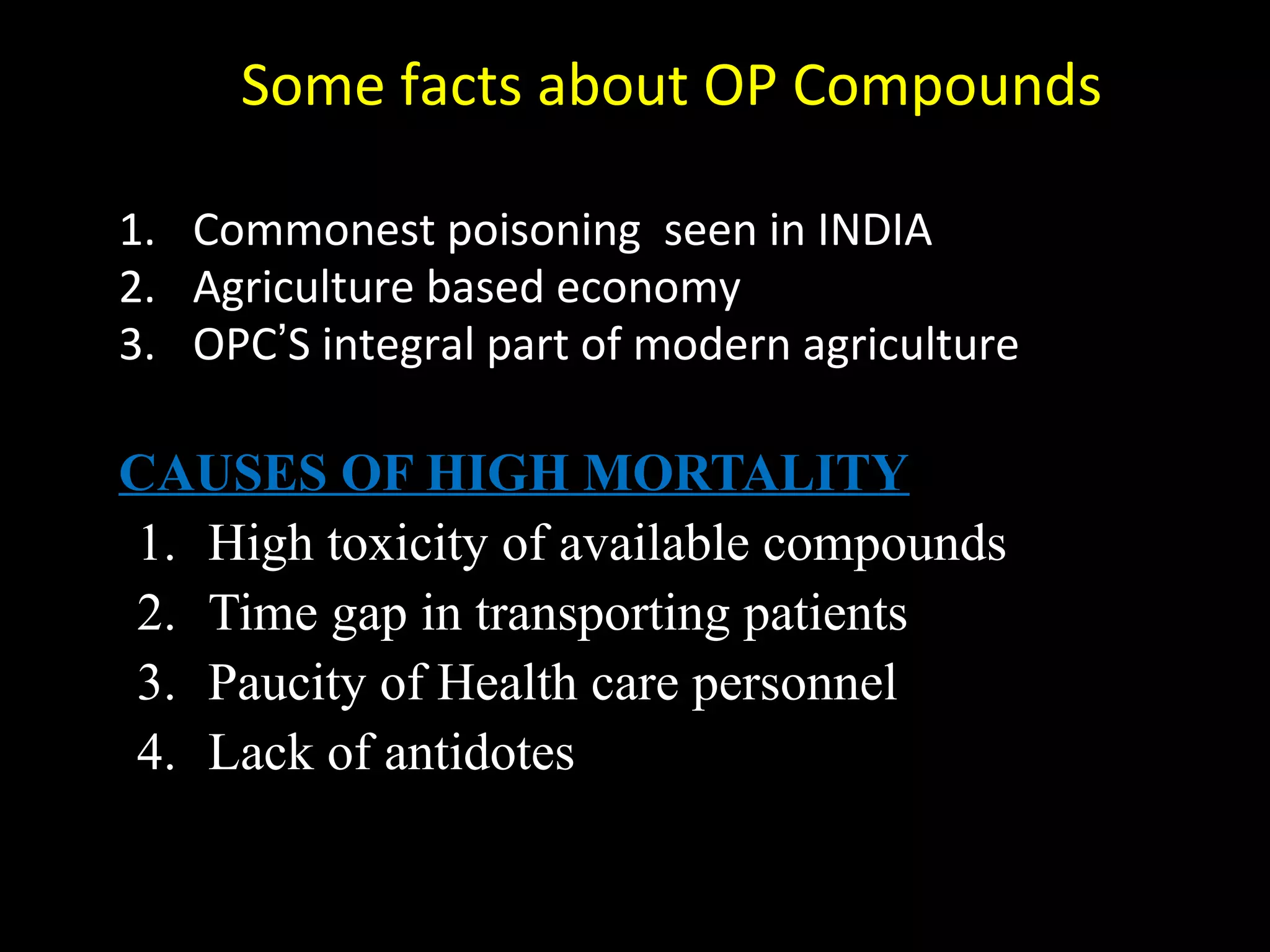 organophosphorous poisoning management in ICU | PPT