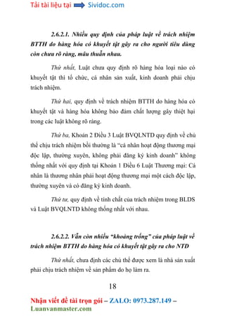 Trách Nhiệm Bồi Thƣờng Thiệt Hại Do Hàng Hóa Có Khuyết Tật Gây Ra Cho Ngƣời Tiêu Dùng Theo Pháp ...