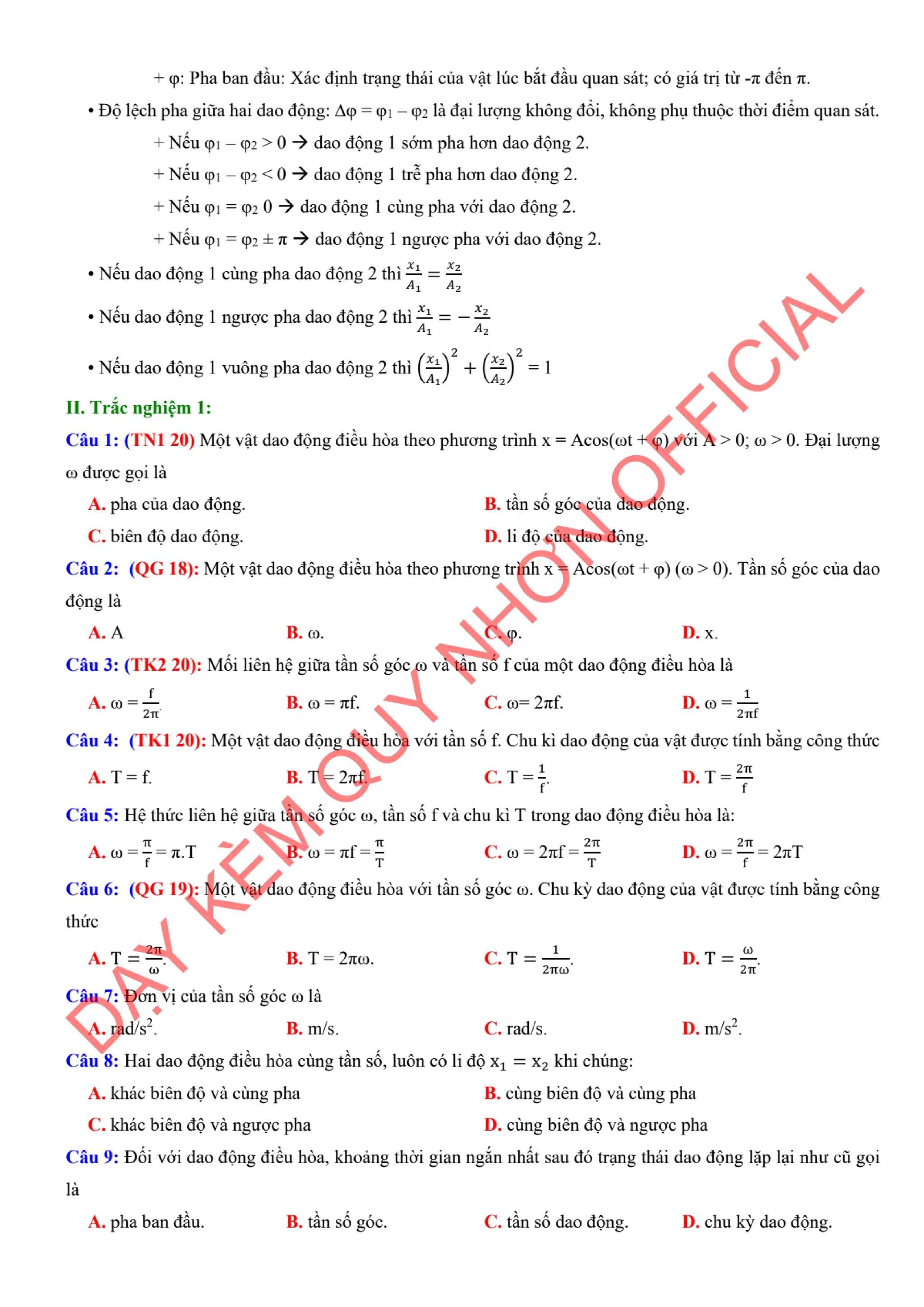 TRẮC NGHIỆM THEO BÀI VẬT LÝ 11 (HK1 + HK2) - KẾT NỐI TRI THỨC 2024 - BẢN ĐẸP (LÝ THUYẾT, KIỂM ...