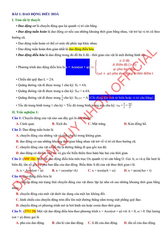 TRẮC NGHIỆM THEO BÀI VẬT LÝ 11 (HK1 + HK2) - KẾT NỐI TRI THỨC 2024 - BẢN ĐẸP (LÝ THUYẾT, KIỂM ...