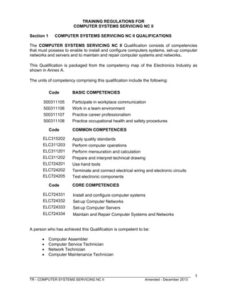 Tr computer systems servicing nc ii | PDF