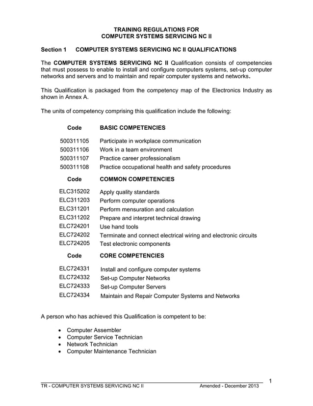 Tr computer systems servicing nc ii | PDF