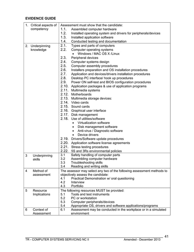 Tr computer systems servicing nc ii | PDF