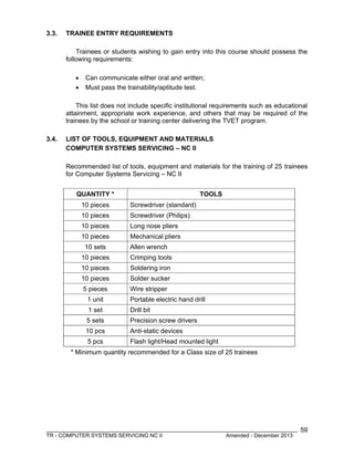 Tr computer systems servicing nc ii | PDF