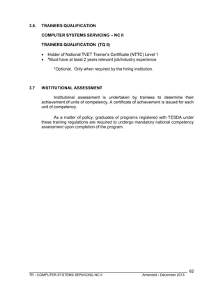 Tr computer systems servicing nc ii | PDF