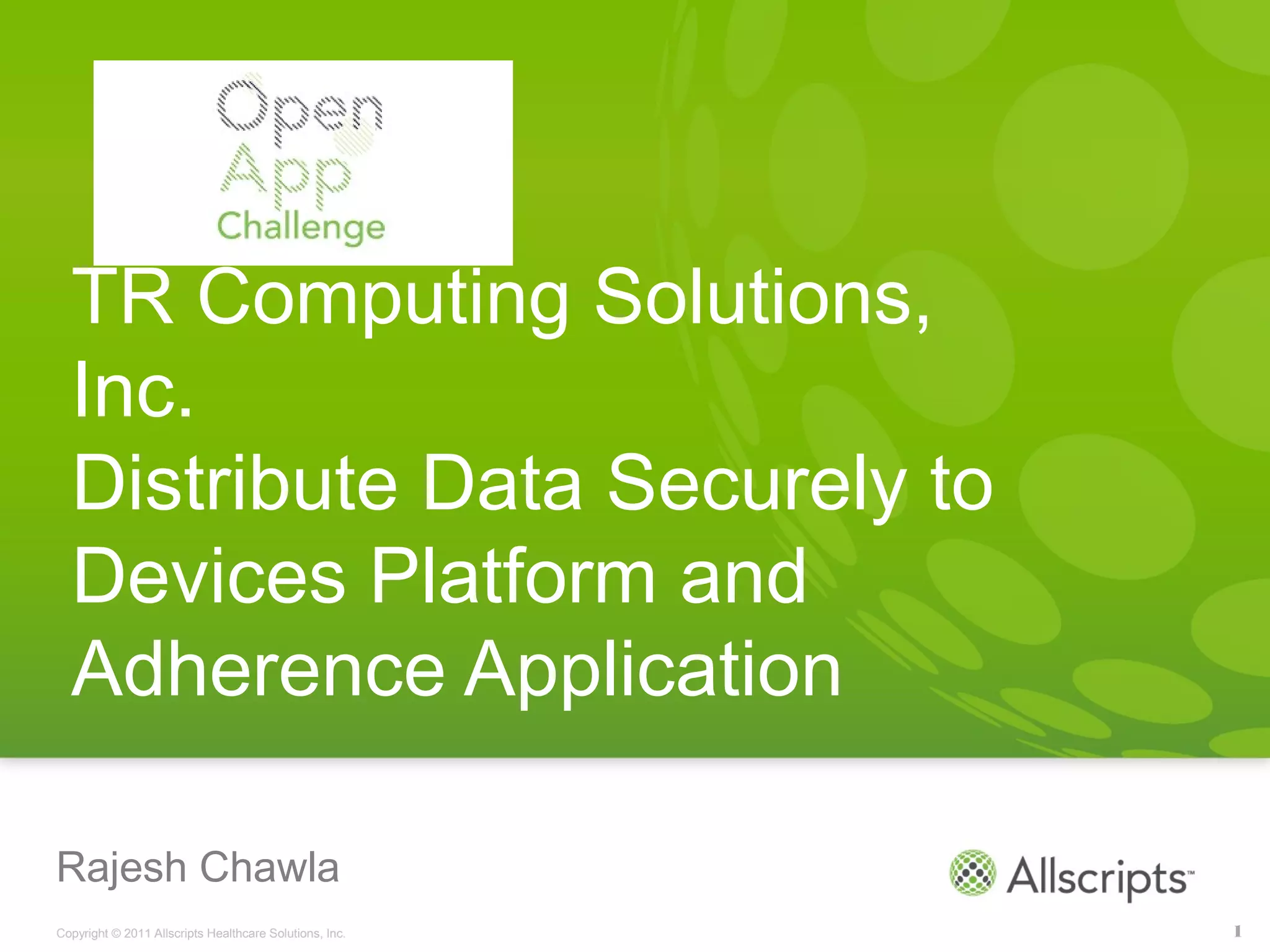 TRCS_Allscripts_Phase 1 | PPT