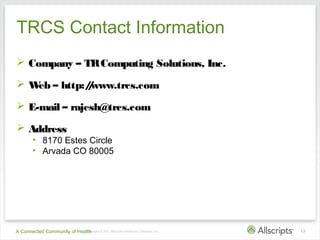 TRCS_Allscripts_Phase 1 | PPT