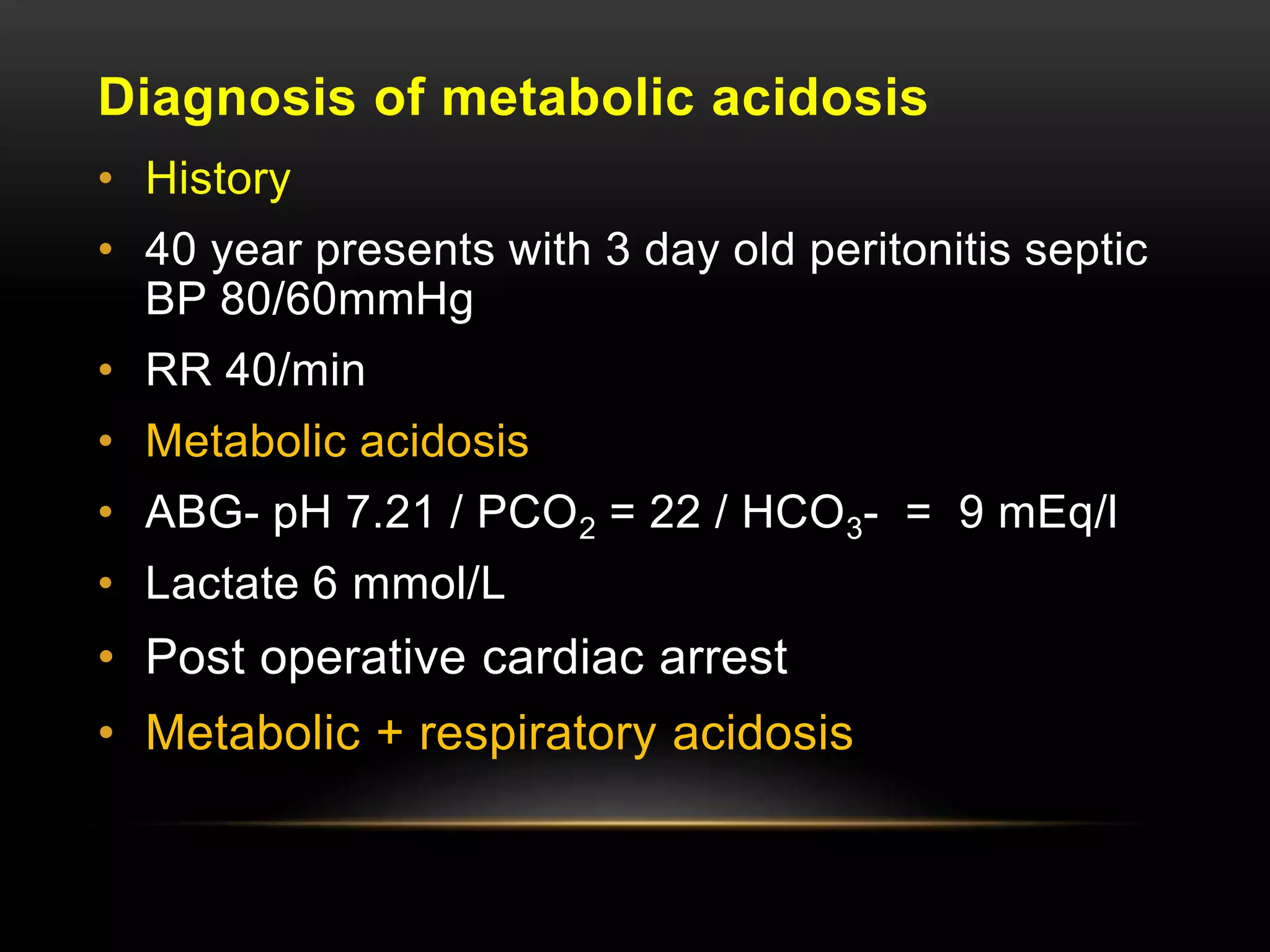 Metabolic acidosis- Systematic analysis | PPTX
