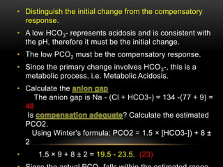 Metabolic acidosis- Systematic analysis | PPTX
