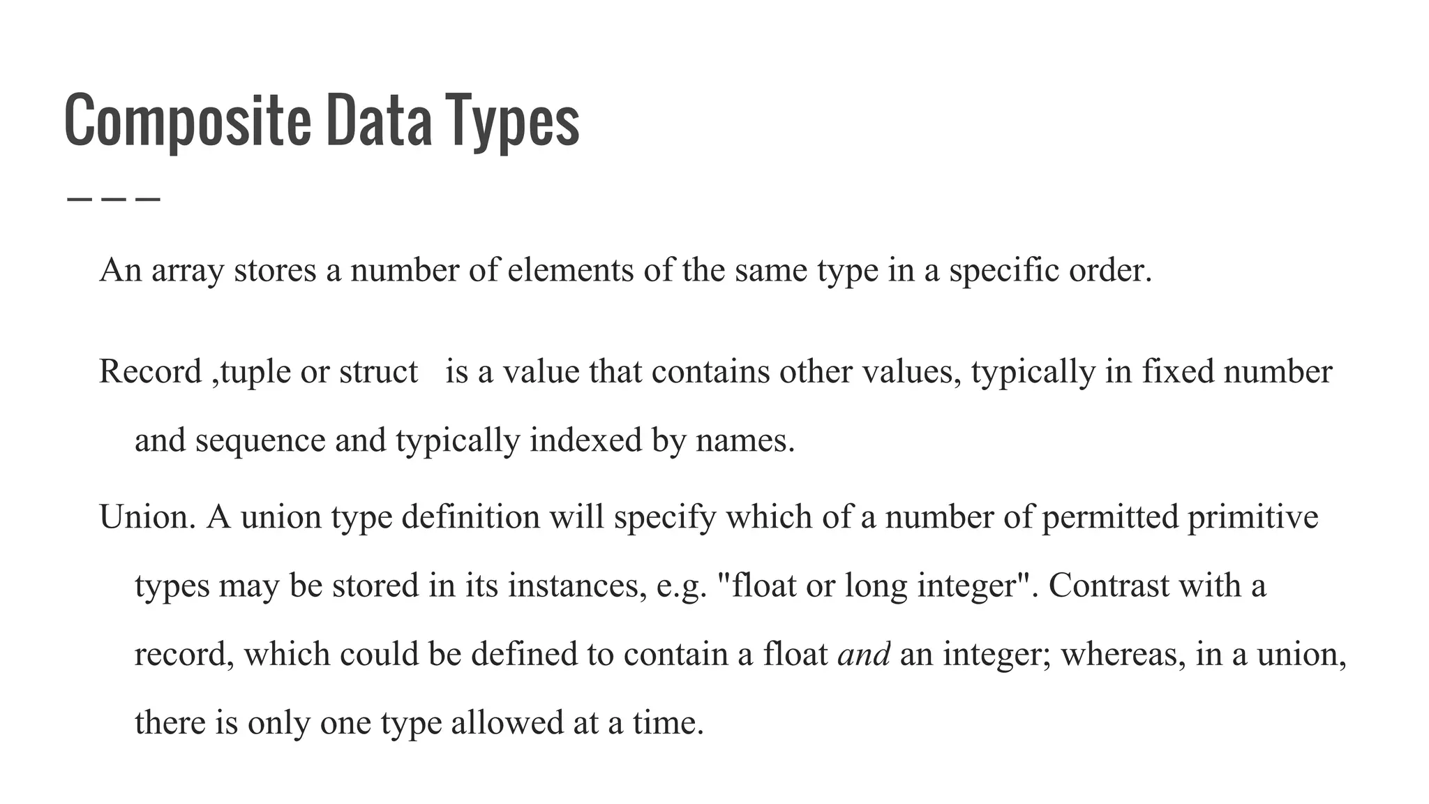 Data Types | PPTX