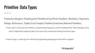Data Types | PPTX
