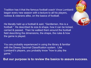 Dewey Decimal Classification | PPS