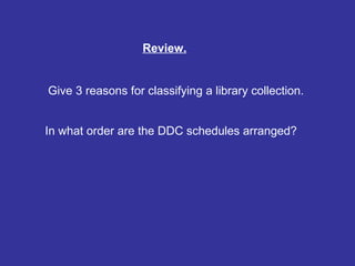 Dewey Decimal Classification | PPS