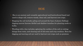 Trditional agricultural implements | PPTX