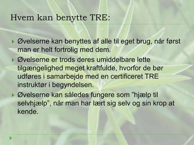 Tre tension and trauma releasing exercises. | PPTX