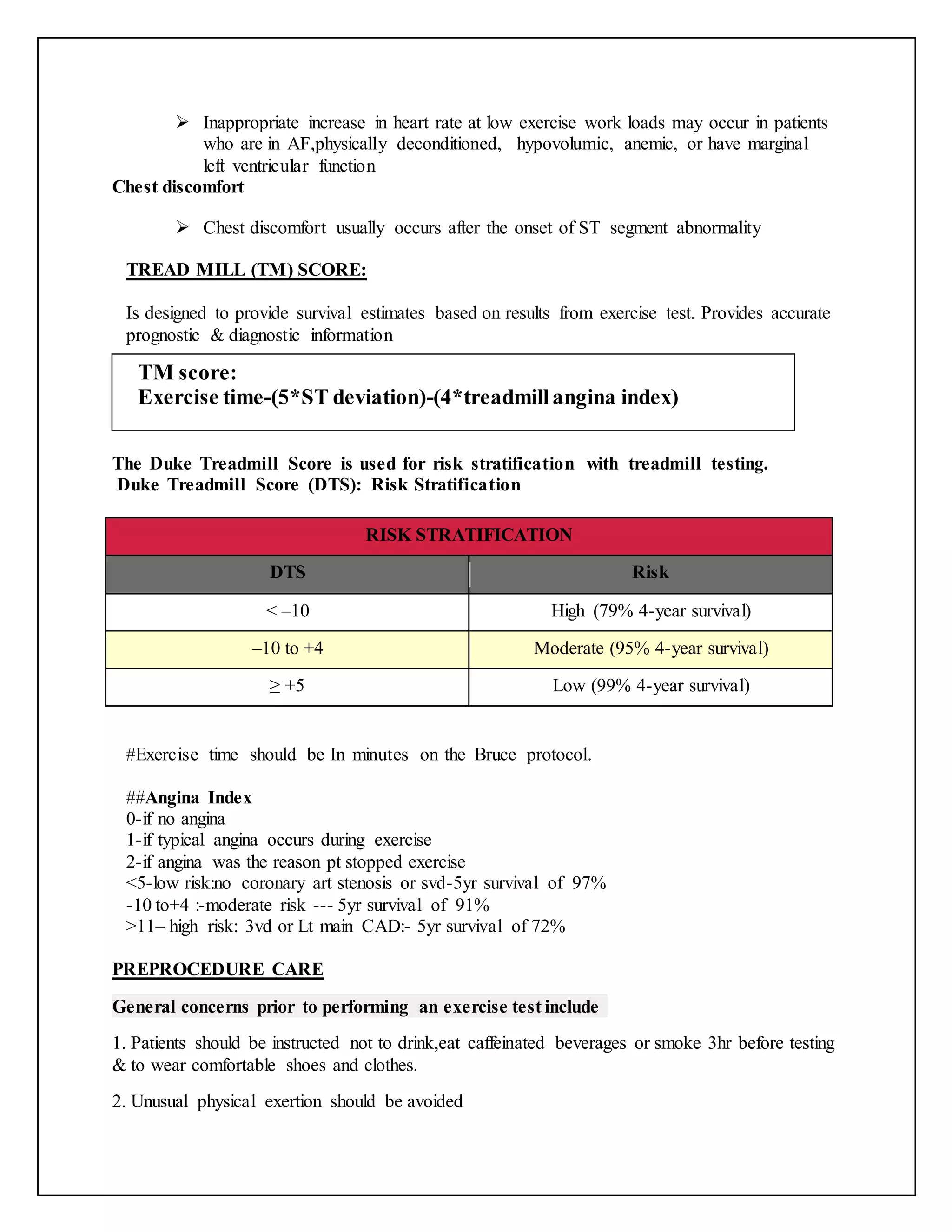 Treadmill test in cardiology | DOCX