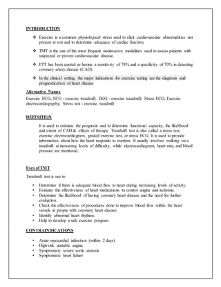 Treadmill test in cardiology | DOCX