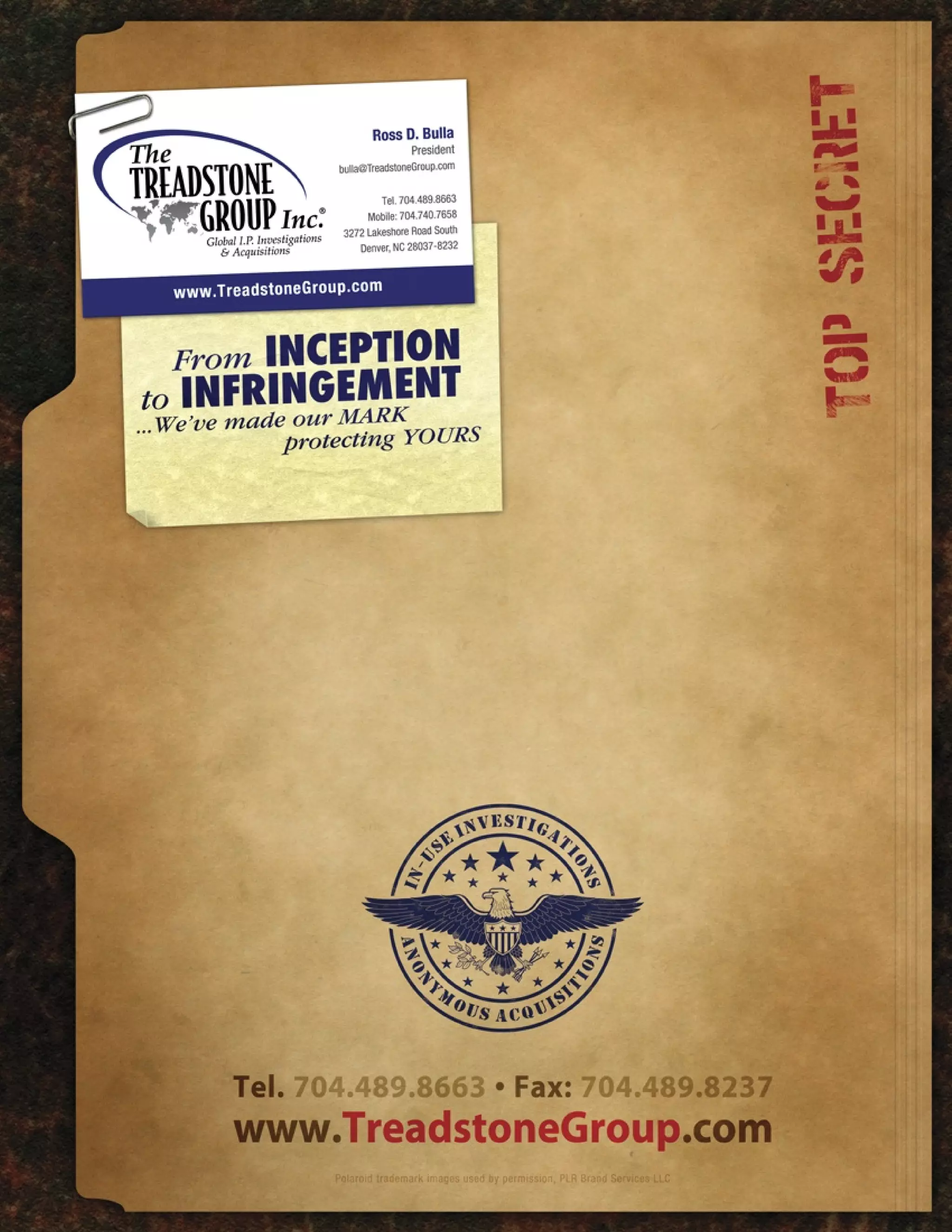 Brochure on Treadstone\'s I.P. Services | PDF