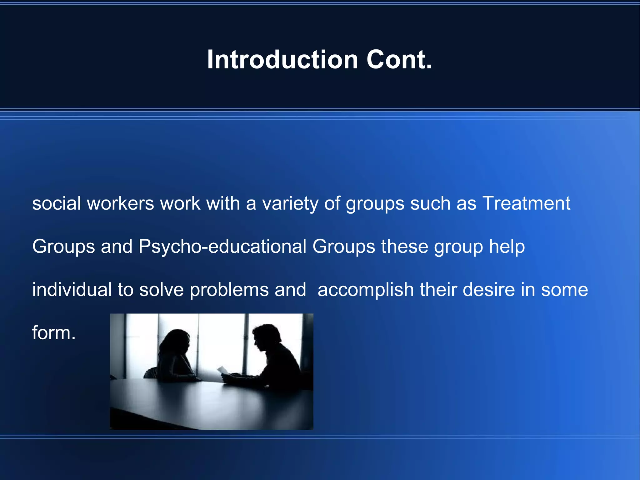 Treatment Groups & Psycho-Educational groups | ODP