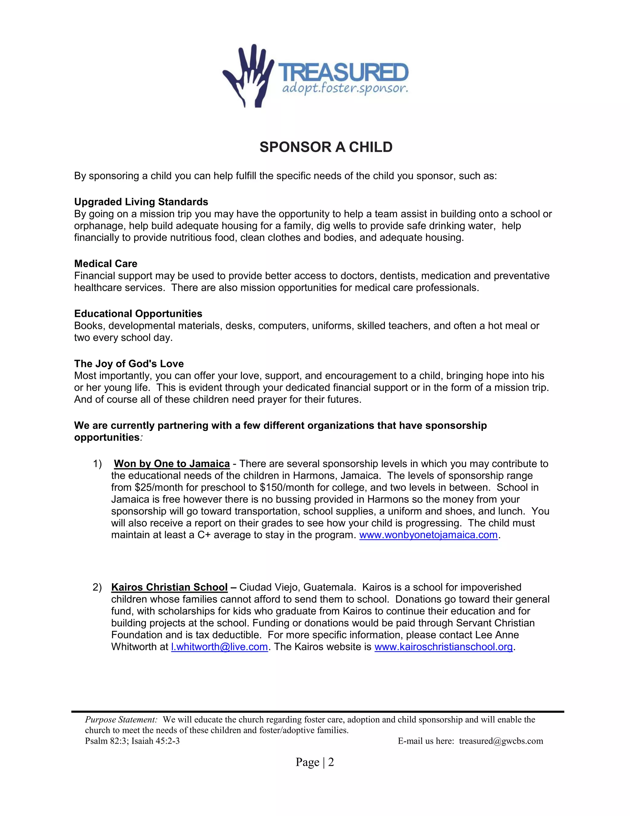 Treasured-SPONSOR | PDF