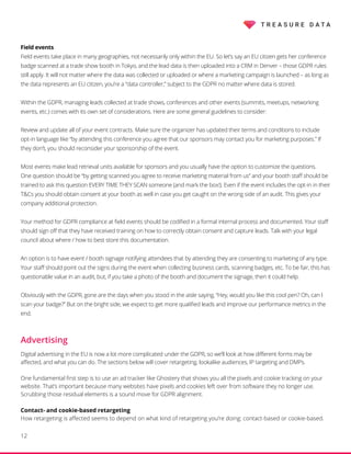 Treasure Data Marketers Guide to GDPR (Global Data Protection Regulation) | PDF