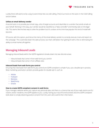 Treasure Data Marketers Guide to GDPR (Global Data Protection ...