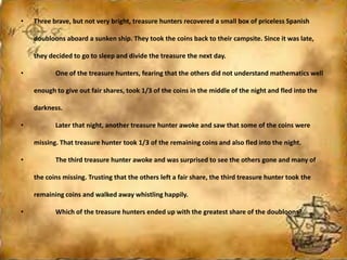 Treasure hunting fractions(multiplication) | PPT