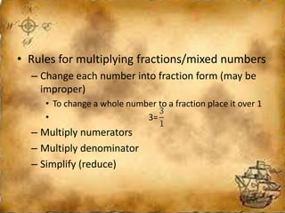 Treasure hunting fractions(multiplication) | PPTX