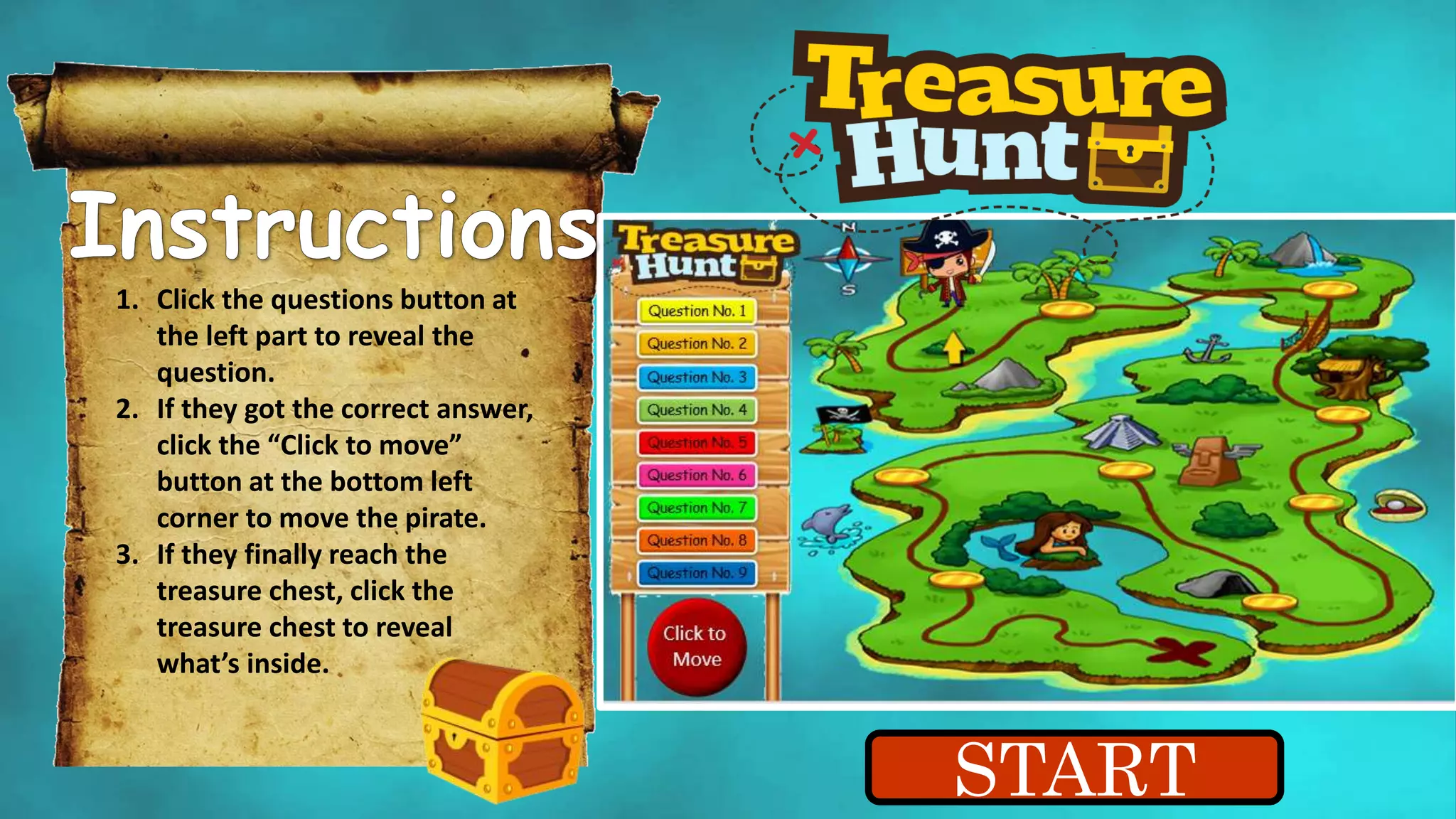 Treasure Hunting Powerpoint Template Scince themed.pptx