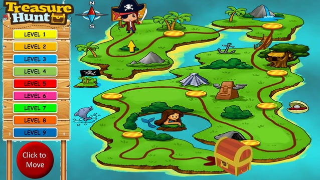 Treasure Hunting Powerpoint Template Scince themed.pptx