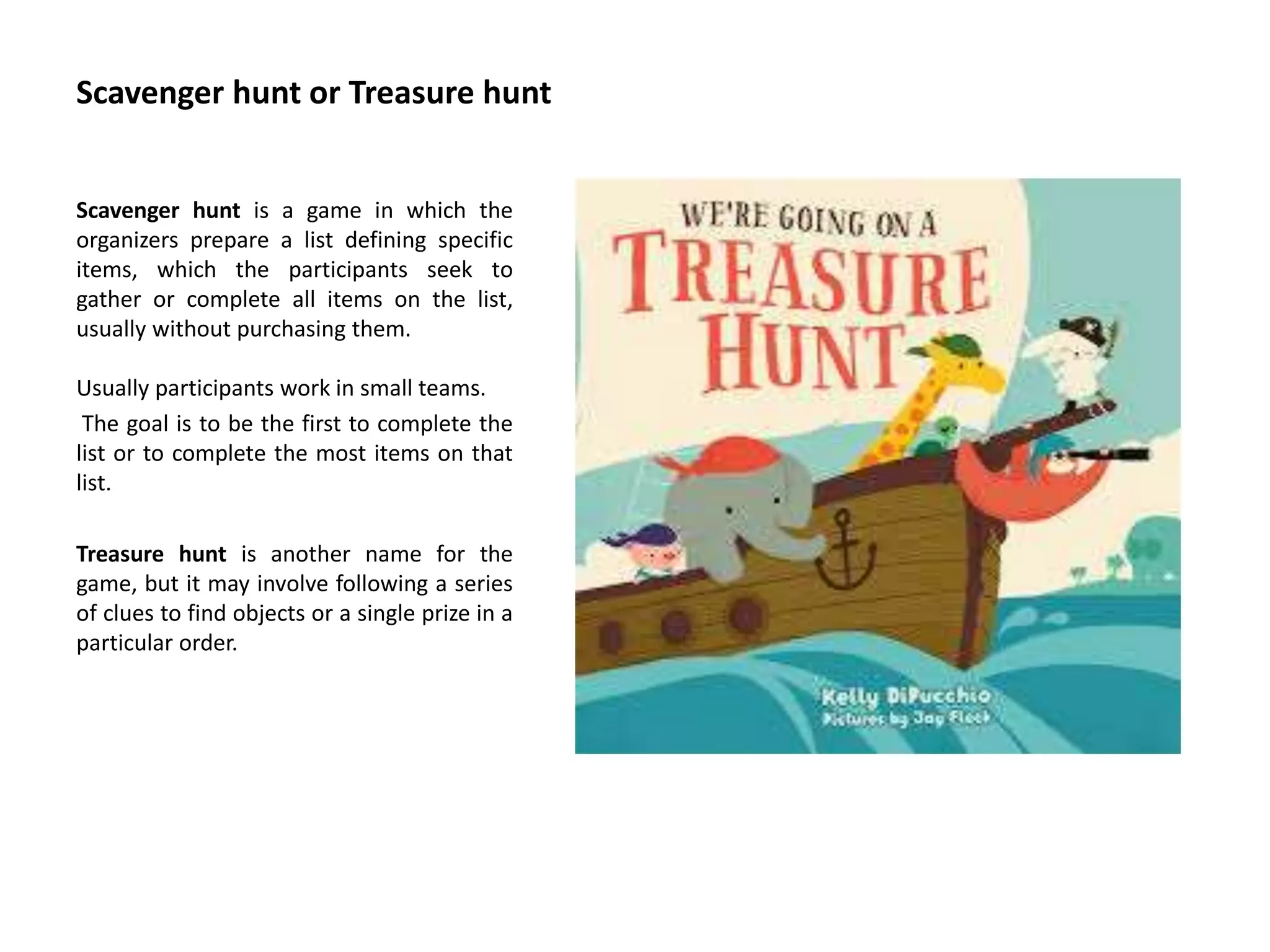 Treasure Hunt presentation | PPT