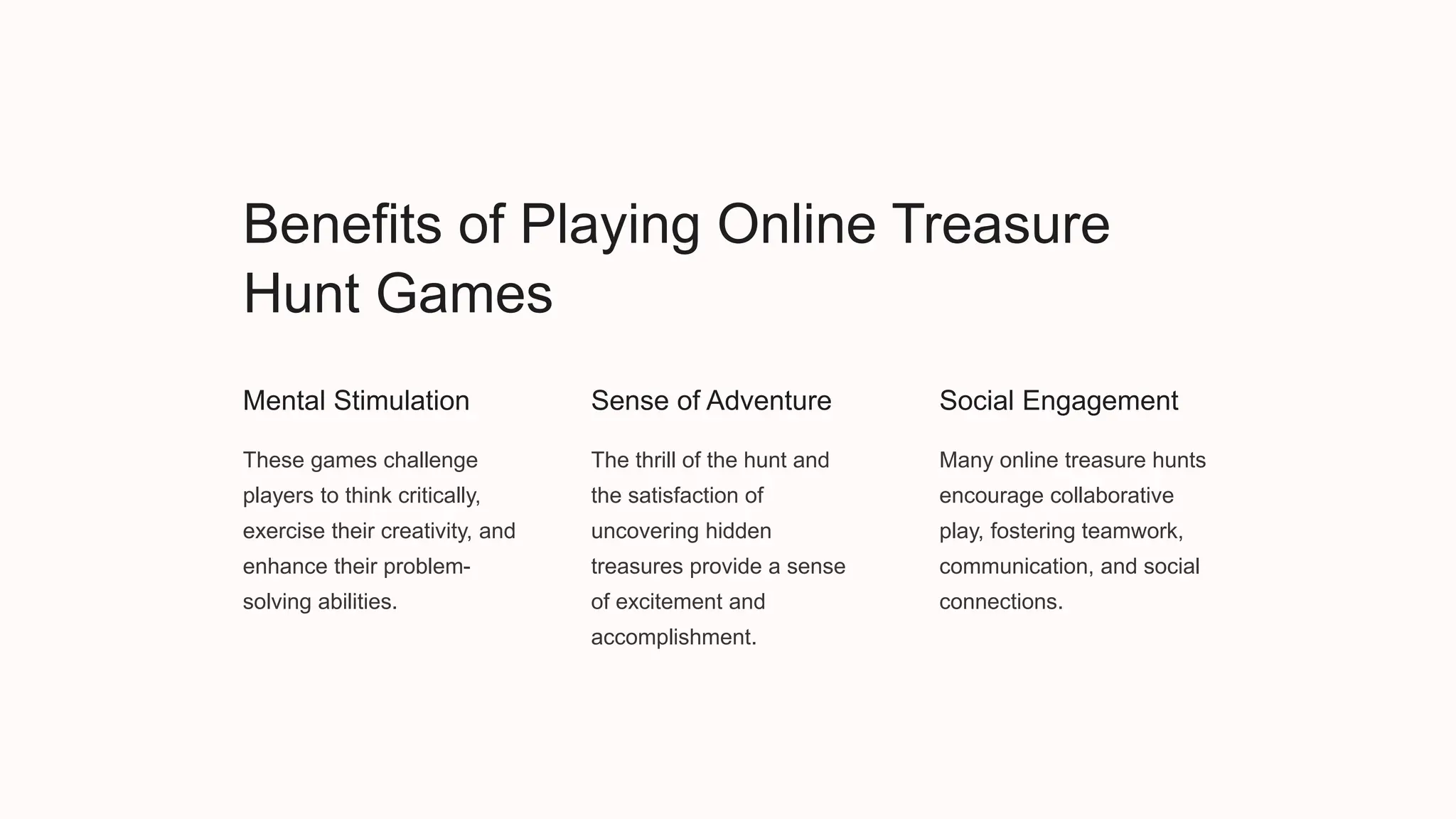 Treasure Hunt Puzzles, Treasure Hunt Puzzles online | PPTX