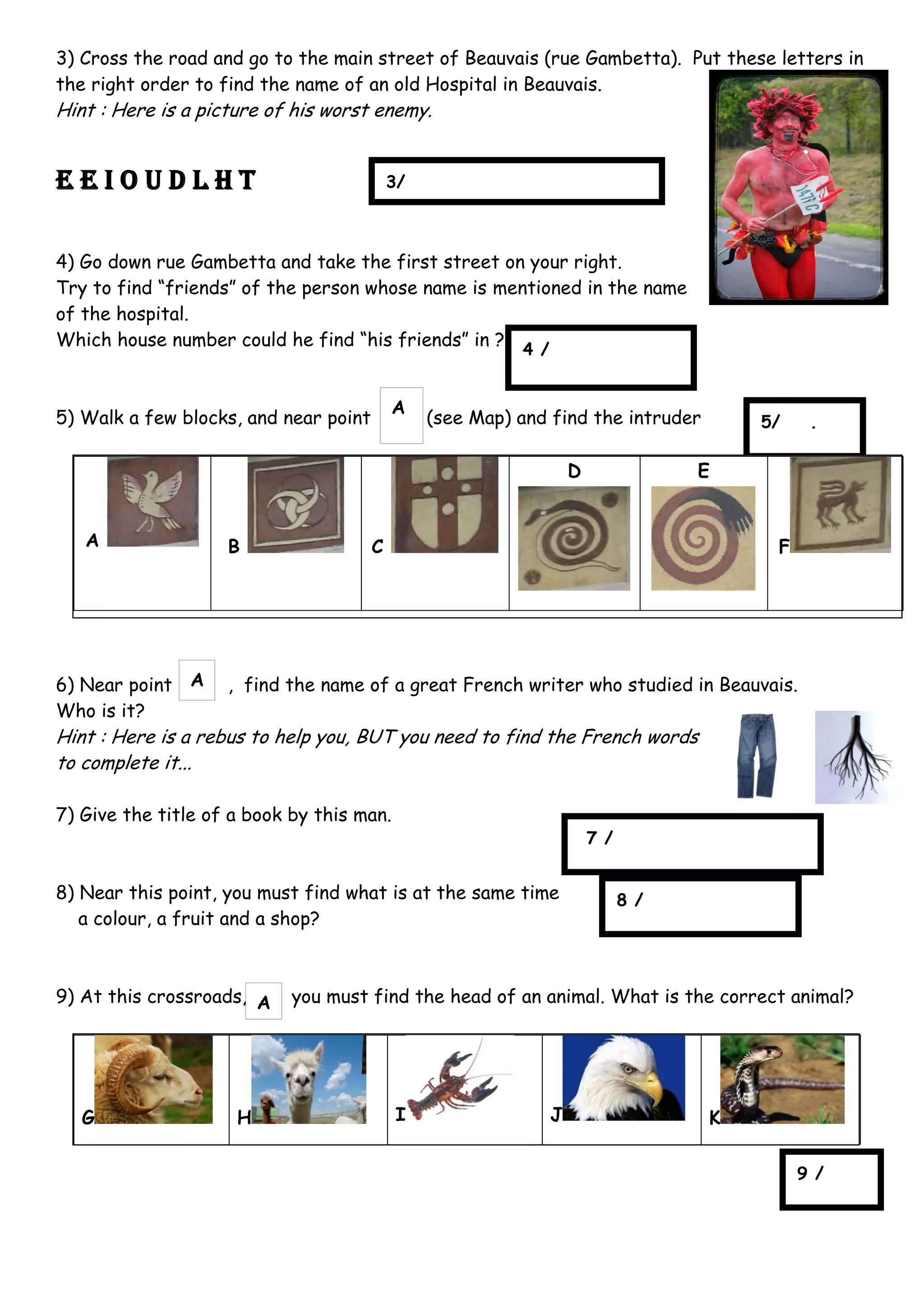 Treasure hunt quiz version 2018 | PDF