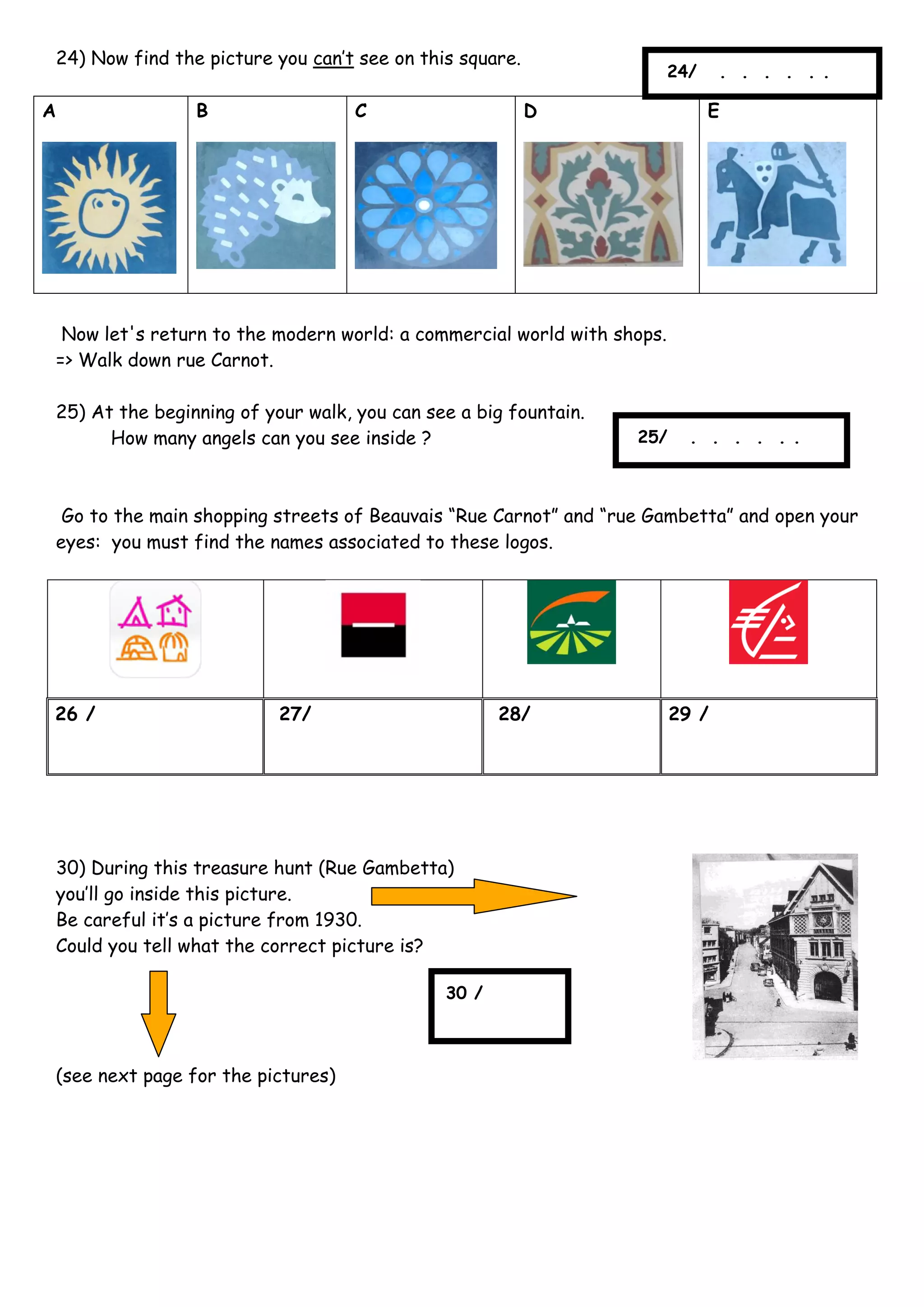 Treasure hunt quiz version 2018 | PDF