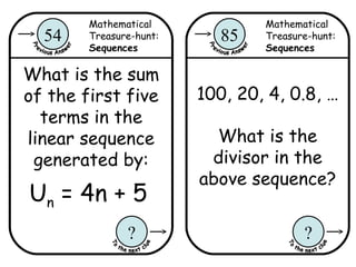 Treasure hunt sequences1296542856 | PPT