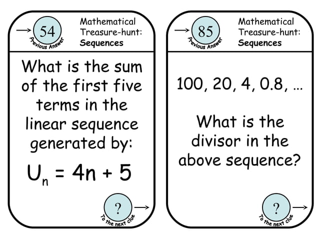 Treasure hunt sequences1296542856 | PPT