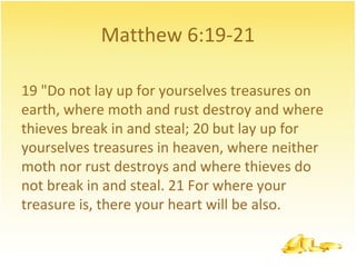 Treasure in heaven | PPT