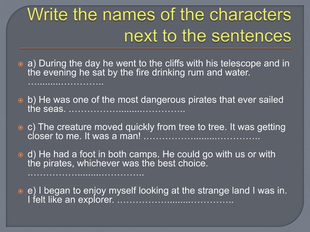 Treasure island test prep | PPT