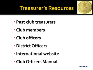 Lions Club Treasurer 2013 2014 | PPT