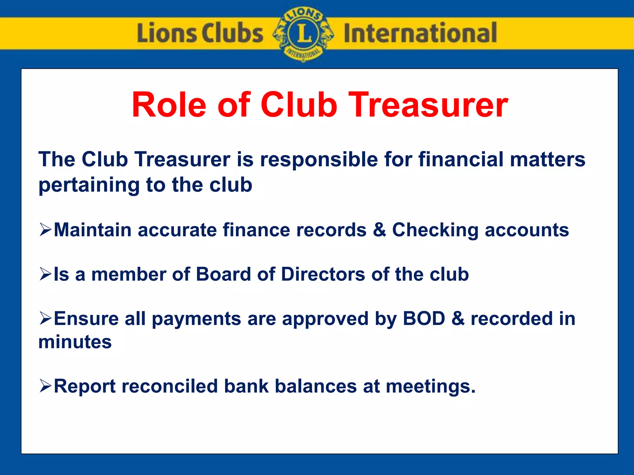Club Treasurer Role and Responsibilities .ppt