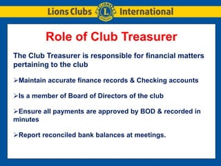 Club Treasurer Role and Responsibilities .ppt