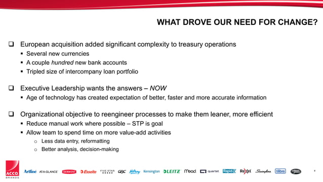 Treasury Transformation: Why ACCO Adopted a TMS | PPT