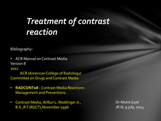 Treat. contrast reaction | PPT