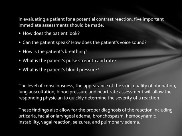 Treat. contrast reaction | PPT