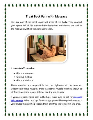 Treat back pain with massage | PDF | Physical Therapy | Wellness