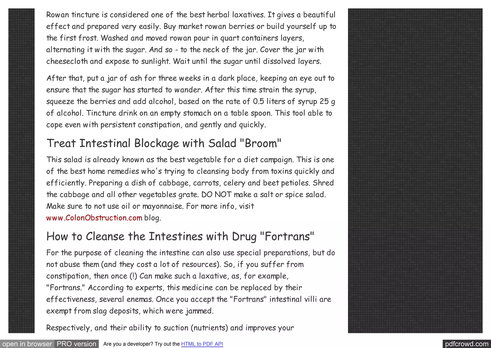 Relief Bowel Obstruction With Home Remedies | PDF